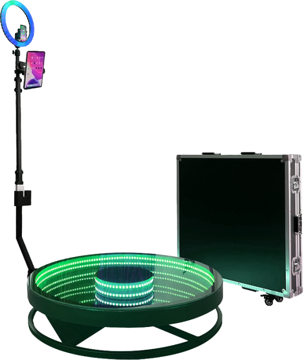 32" Automatic Spin Infinity LED 360 Photo Booth - Booth King