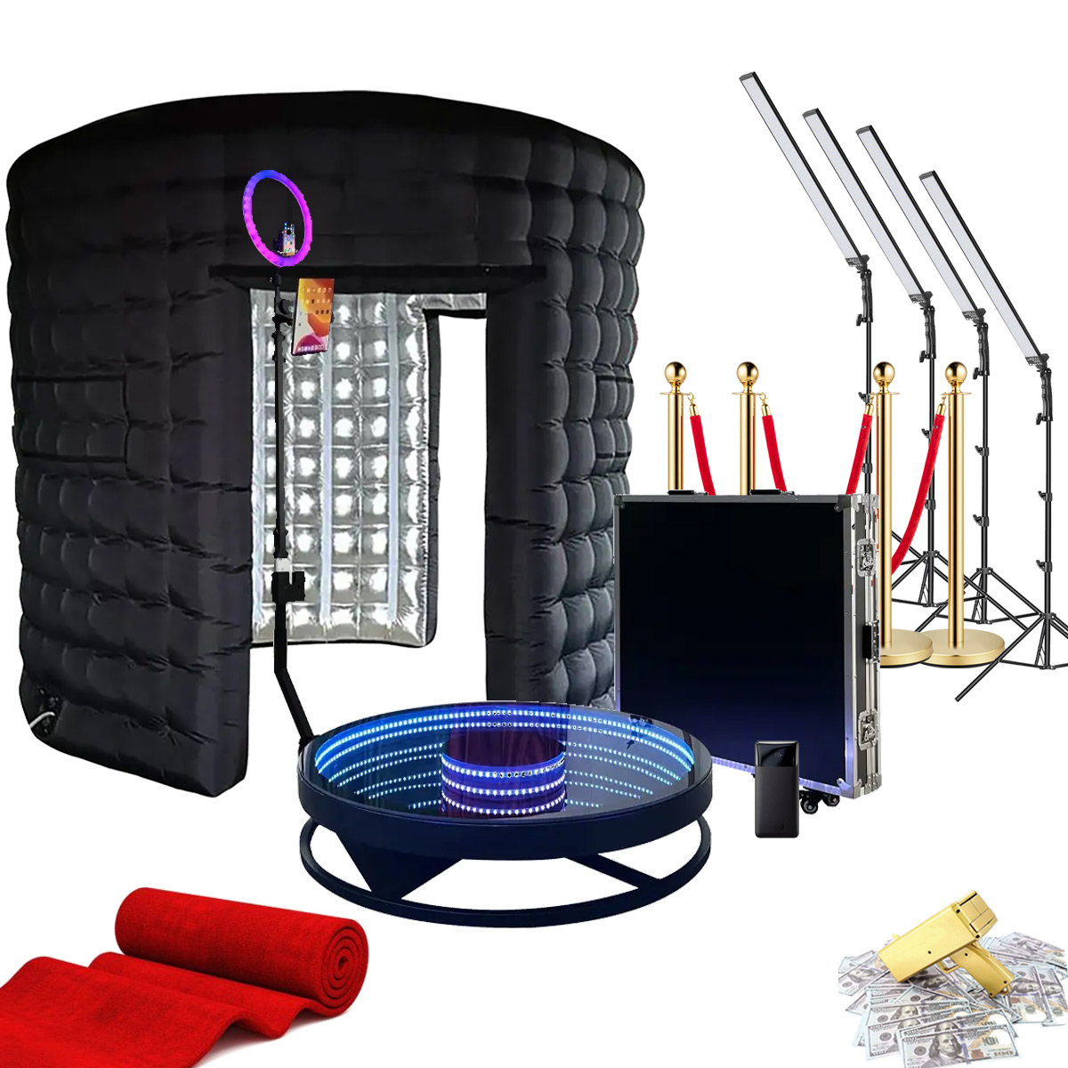 45" LED 360 Photo Booth Deluxe Package | Boothking.com