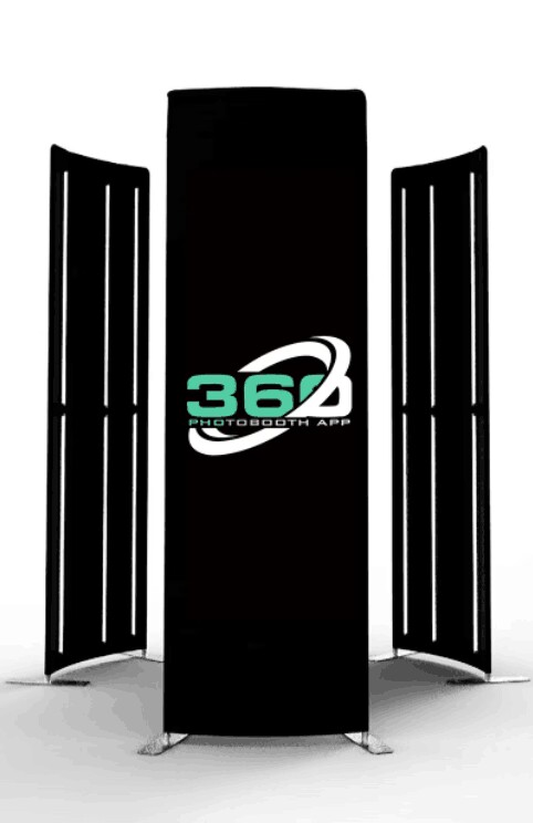 Three Slices 360 Photo Booth LED Enclosure Backdrop | Boothking.com